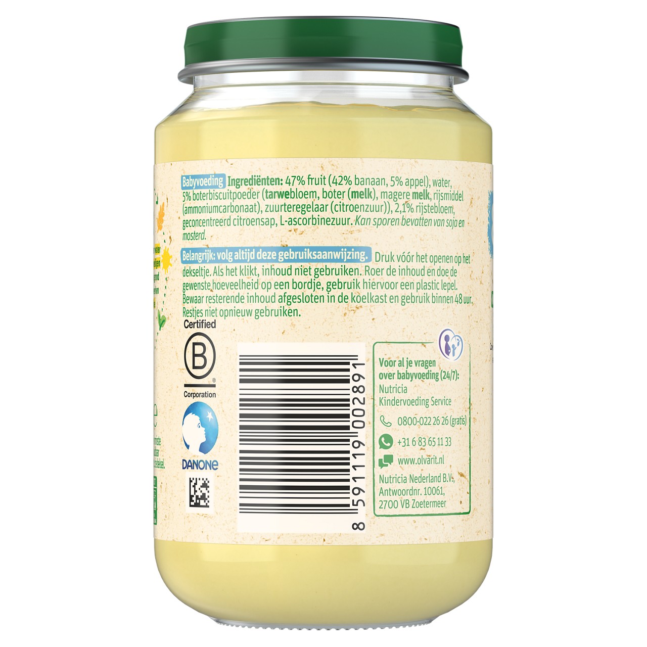 Olvarit | Banaan Koek | 8 maanden fruithapje