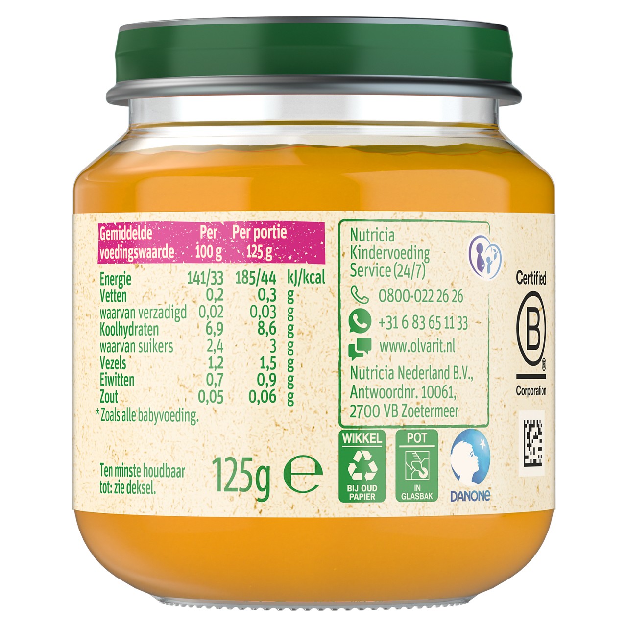 Olvarit | Pompoen Rijst | 4 maanden groentehapje