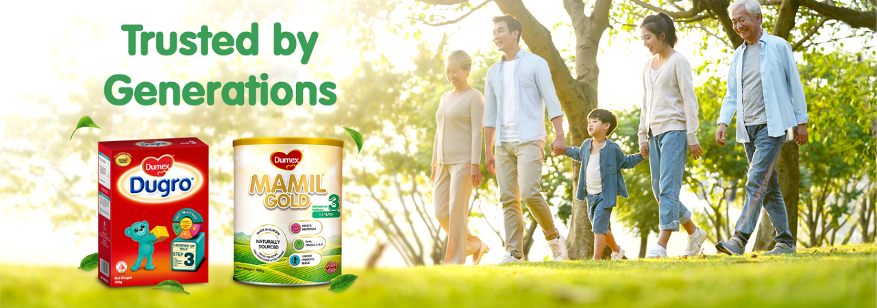 Mamil® Gold & Dugro® Formula Milk Powder Products | Dumex Singapore