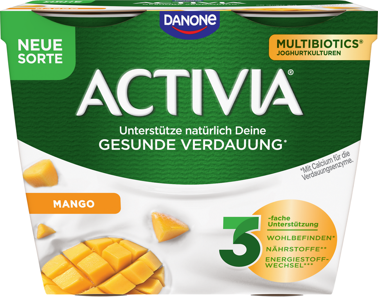 Festliches Dessert mit cremigem ACTIVIA Mango