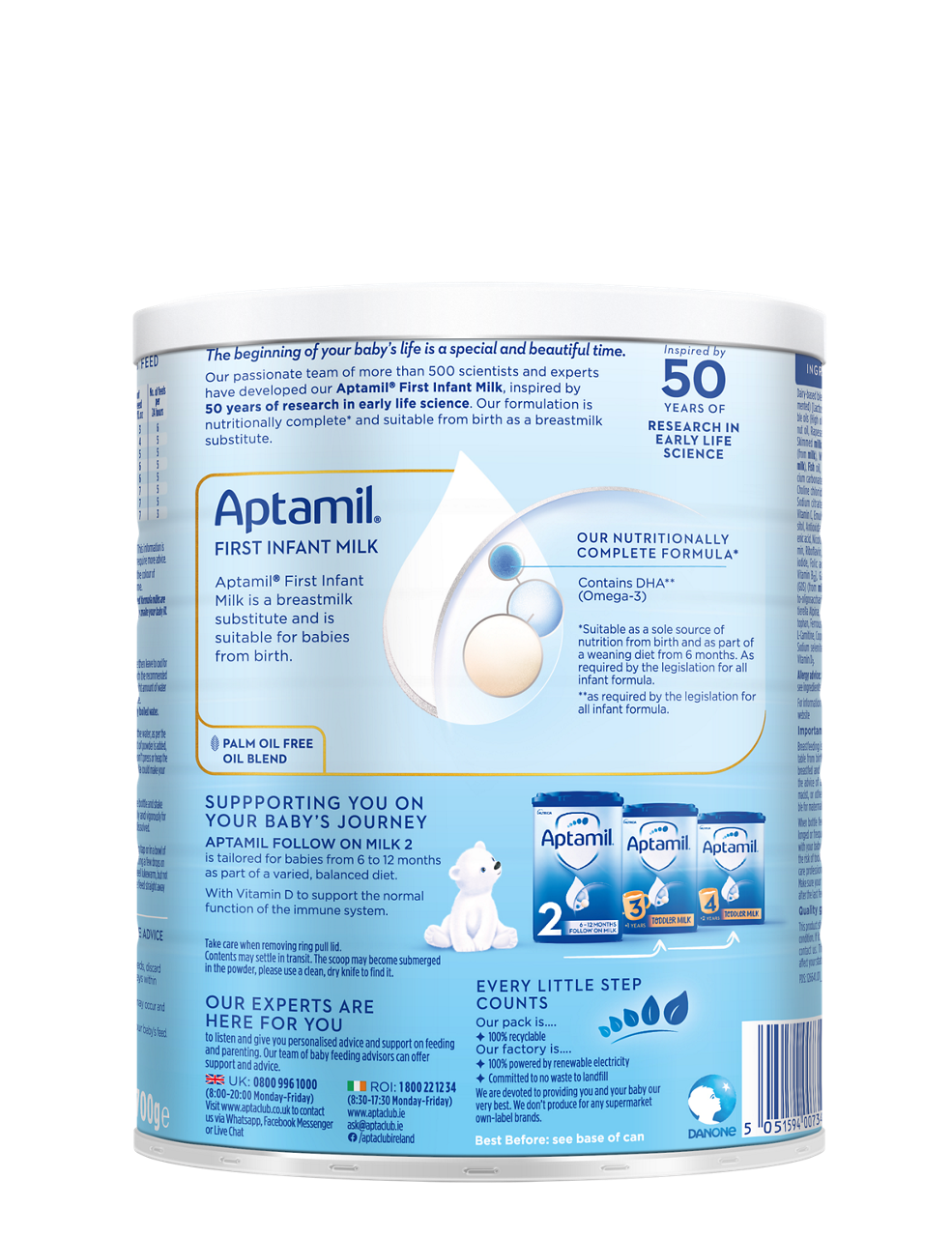 Aptamil® First Infant Milk - 700g Tin | Aptashop