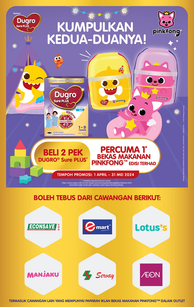 Dugro® Sure PLUS dengan 50% Tumbesaran Lebih Cepat*