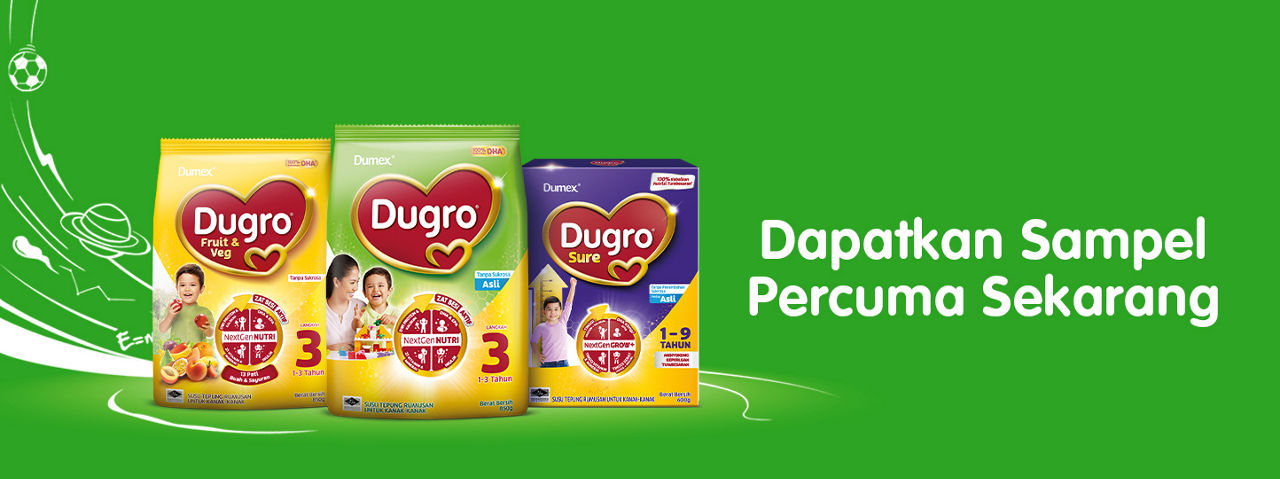 Sampel Susu Formula Percuma - Dugro Fruit & Veg | Dugro® MY